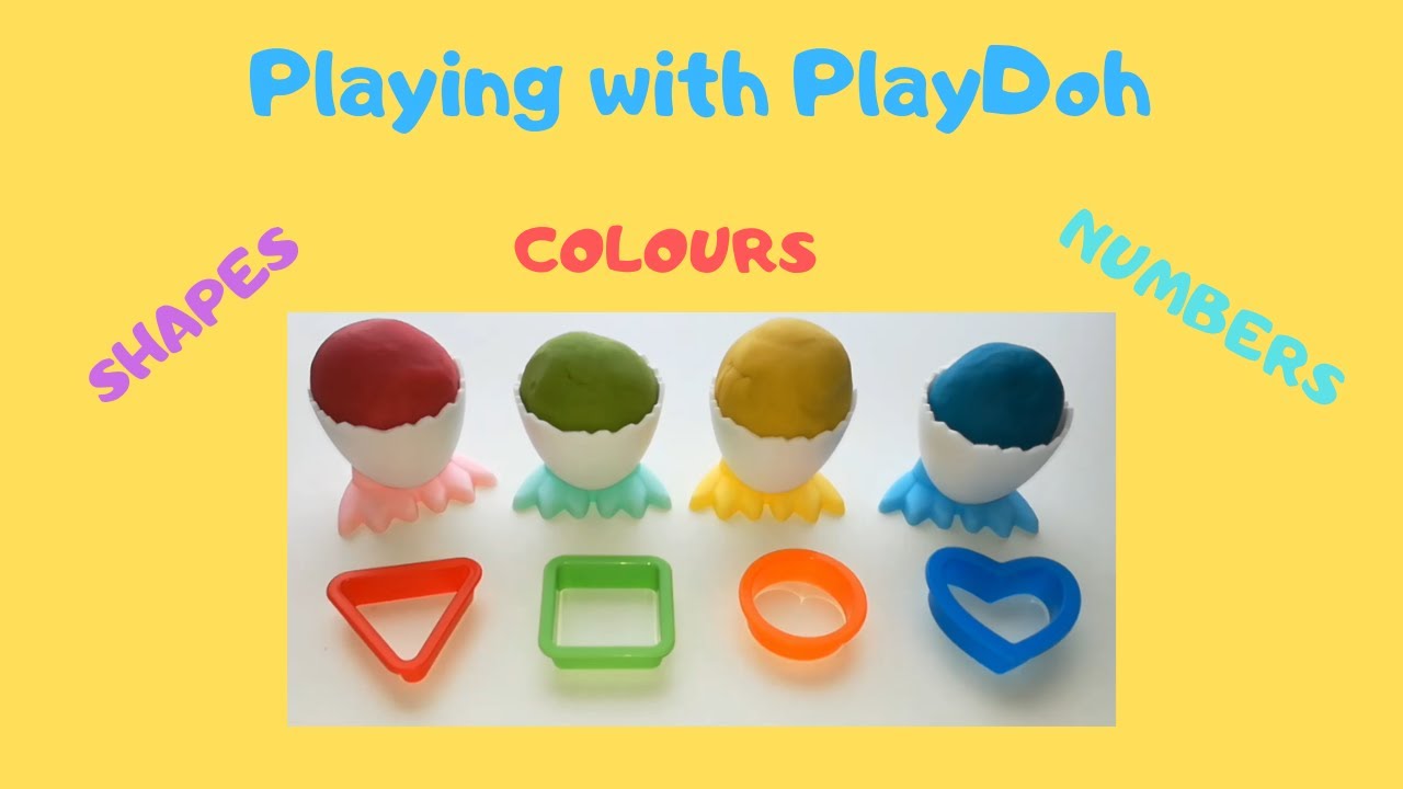 PlayDoh learning numbers shapes and colours - PlayDoh for Kids and ...