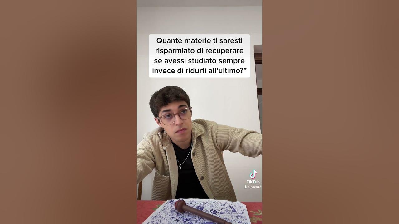 QUANTE MATERIE DEVI RECUPERARE? - YouTube