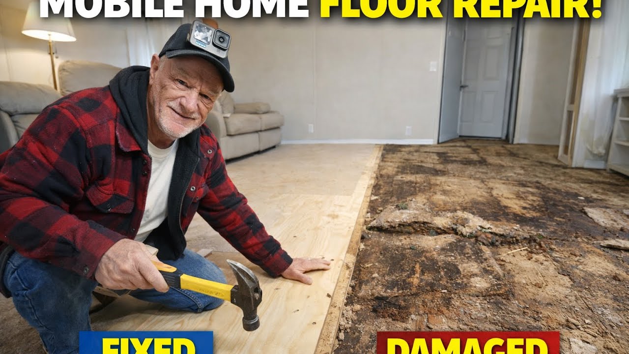 Rotten Mobile Home Floor. I did this job for FREE. She could not afford ...