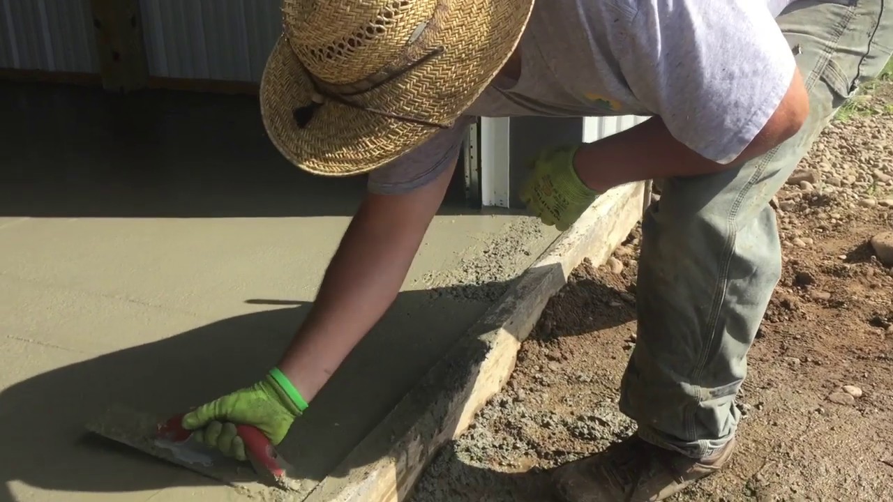 Make sure you dig out the doorway for a concrete garage slab. - YouTube