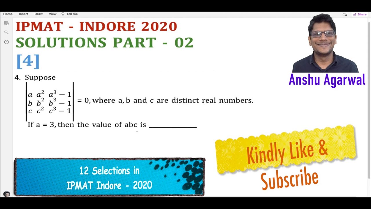 IPMAT Indore 2020 Question Paper Part 02 | IPM 2021 Preparation | IPMAT ...
