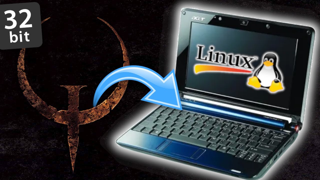 Mini gameplay de Quake en Intel Atom N270 (32 bit) con Loc-OS Linux ...
