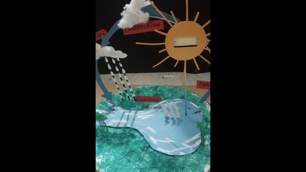 Water cycle model // water cycle working project. // Science unique ...