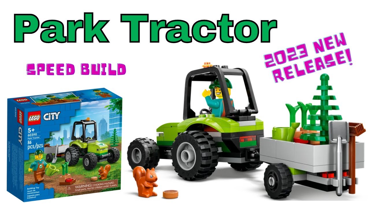 LEGO 60390 City Park Tractor Speed Build Review - 2023 New - YouTube