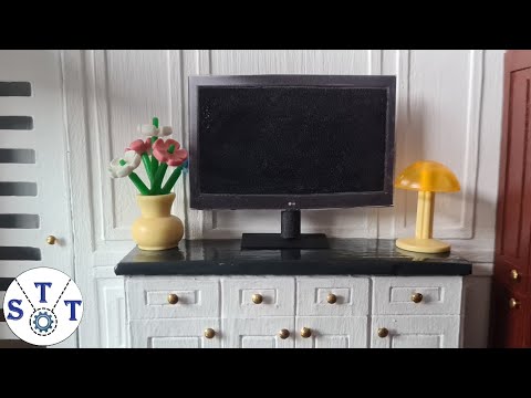 📺 How to make a Realistic Miniature Television / TV for Diorama | Doll ...