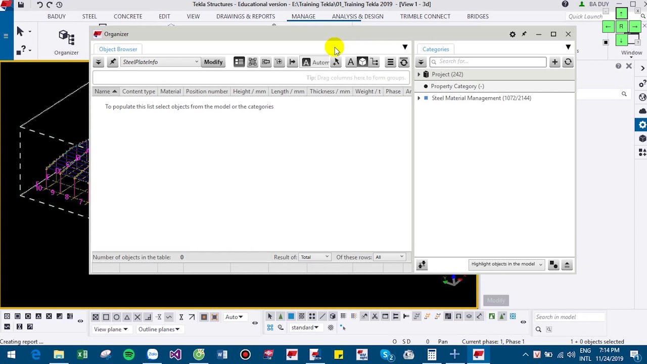 Tekla Structures 2019_Numbering-Part 1(K05) - YouTube