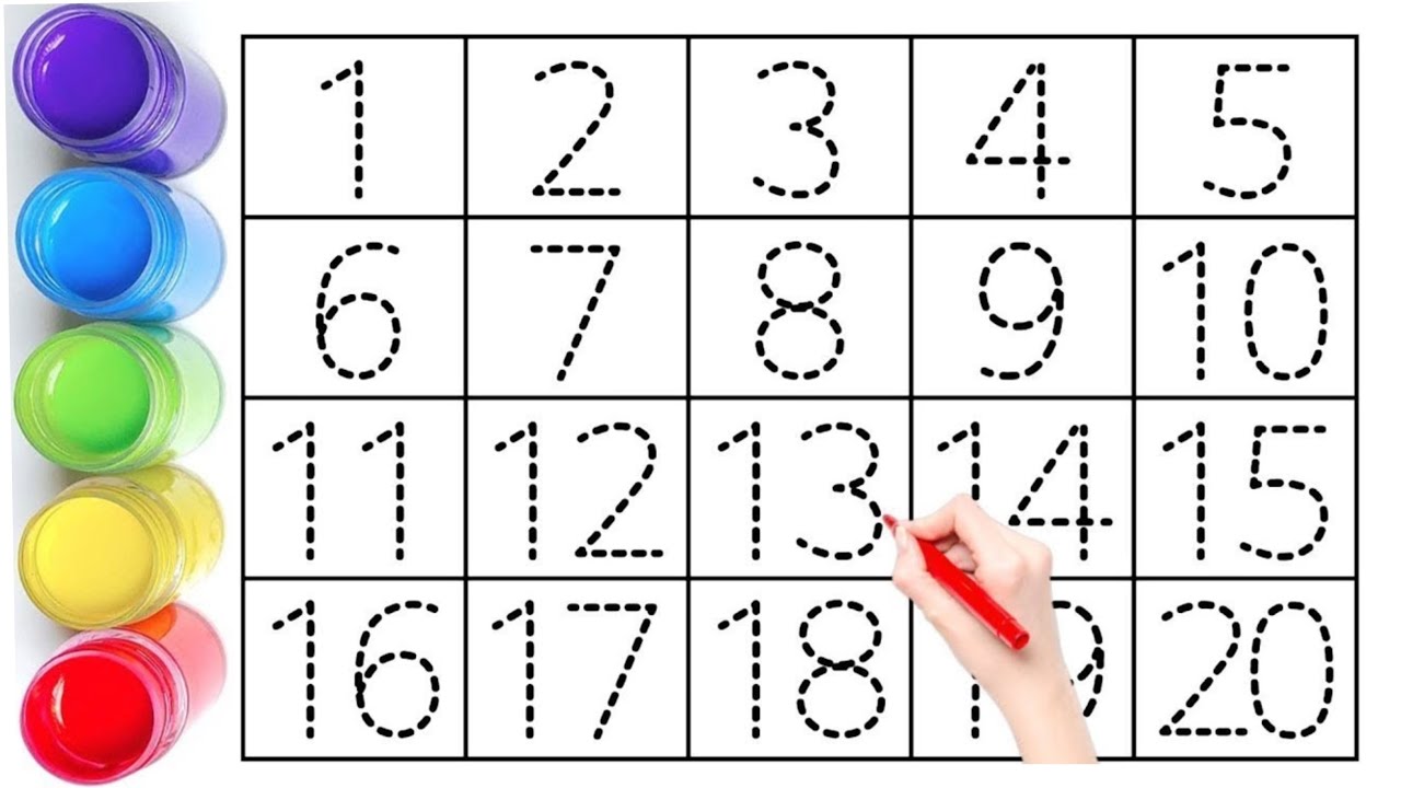 Learn to count, 123 writing practice, 1 to 100 counting, 123, 123 ...