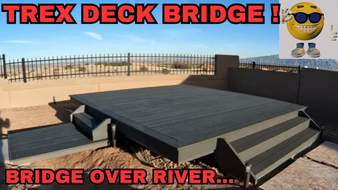 Backyard Project (Part 40): Trex Deck Bridge Build! Detachable Bridge ...