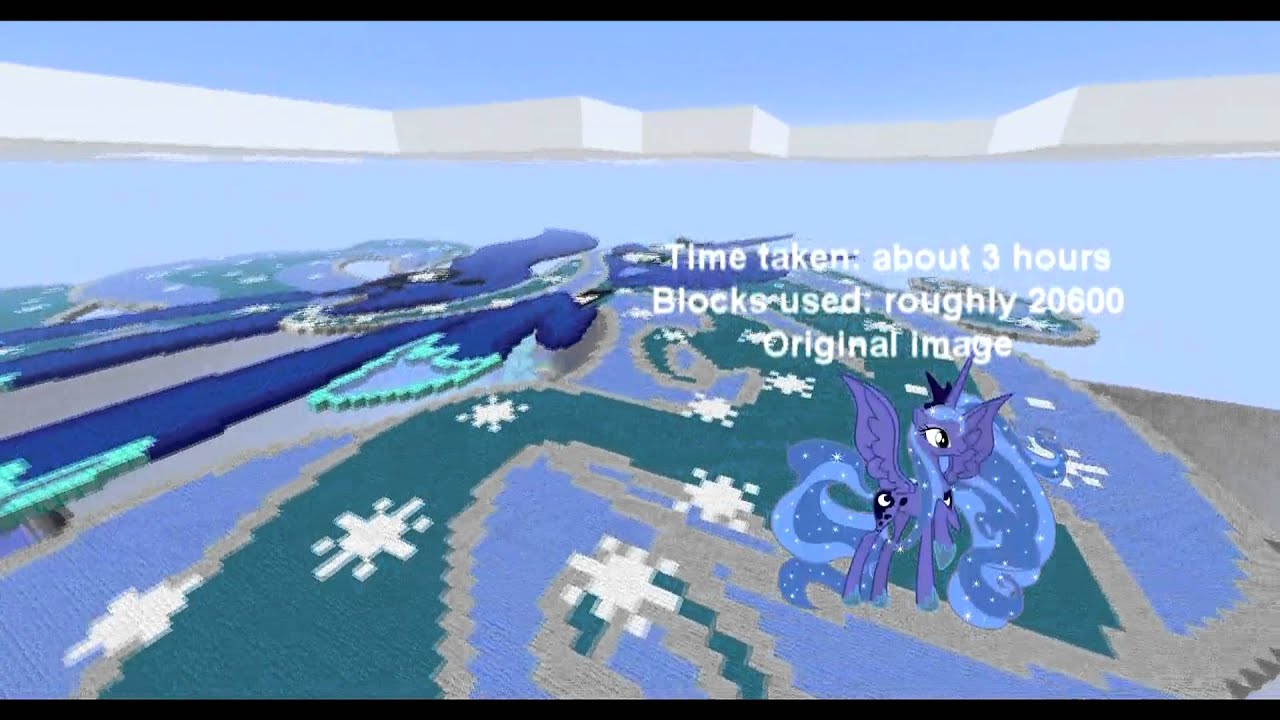 Minecraft Pixel Art #11 Princess Luna - YouTube