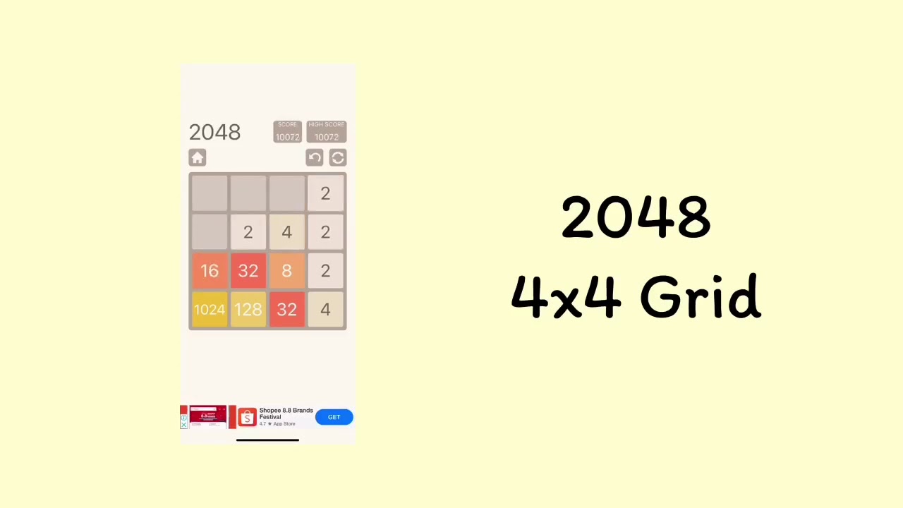 2048-4x4 Grid - YouTube