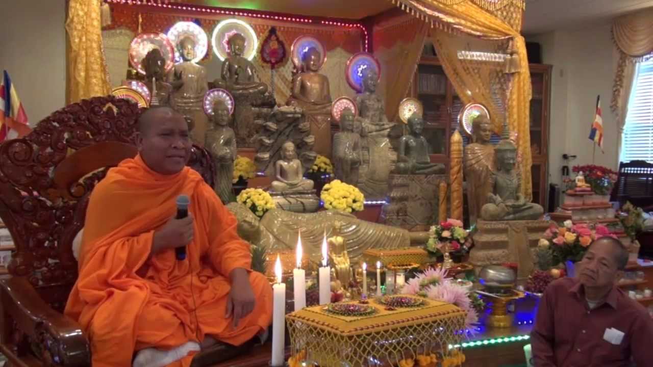 ព្រះភិក្ខុ លួន សុវ៉ាត ទេសនា ពុទ្ធសាសនានិងសង្គមជាតិat Buddhist Center ...