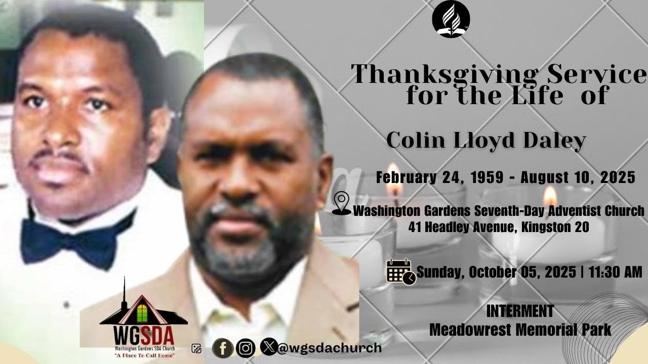 Thanksgiving Service for the Life of Colin Llyod Daley || Sunday ...
