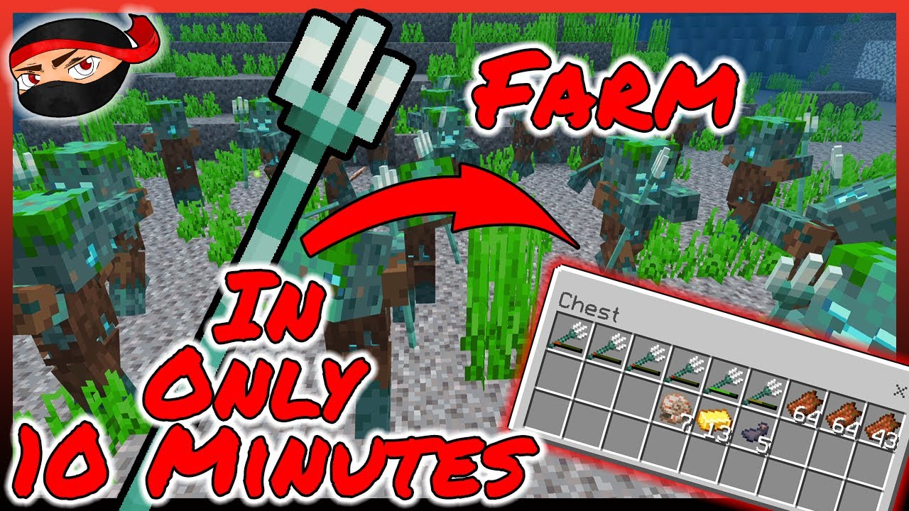 Simple and the Best Trident Farm for Minecraft Bedrock Edition Beta ...