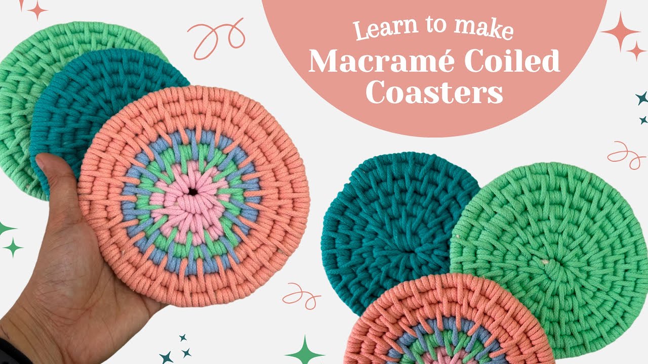 Learn How to make: Macrame Coiled Coaster | Step-by-Step Easy Tutorial ...