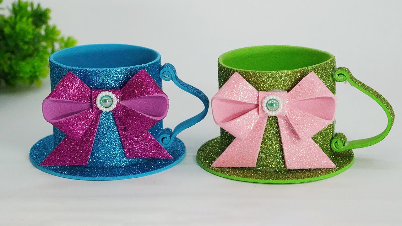 DIY Mini Cup | Crafts for School | Eva Foam Sheet Cup | Paper Cup Easy ...