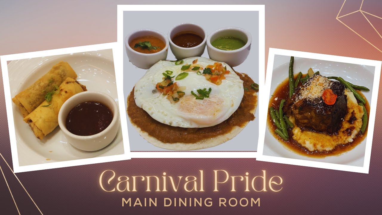 Carnival Pride - Main Dining Room Menus & Food Photos #travel #food ...