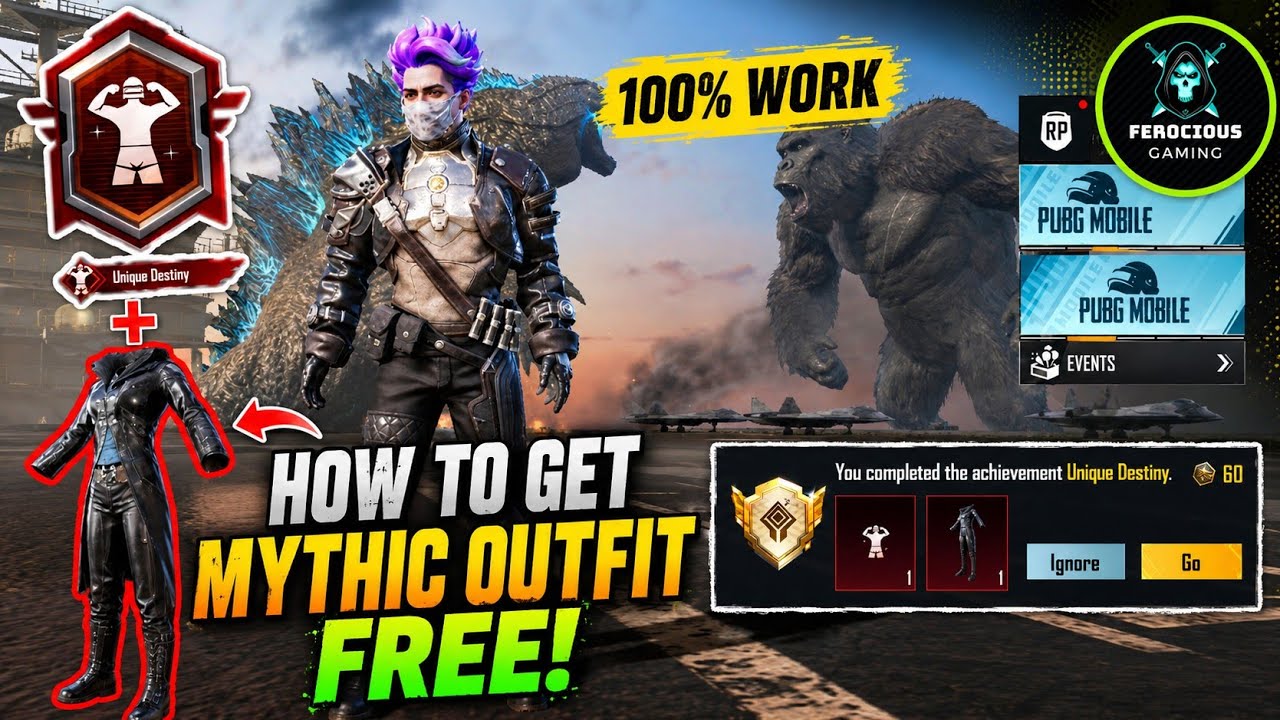 How To Get Free Mythic Outfit And Title In PUBG MOBILE || Unique ...