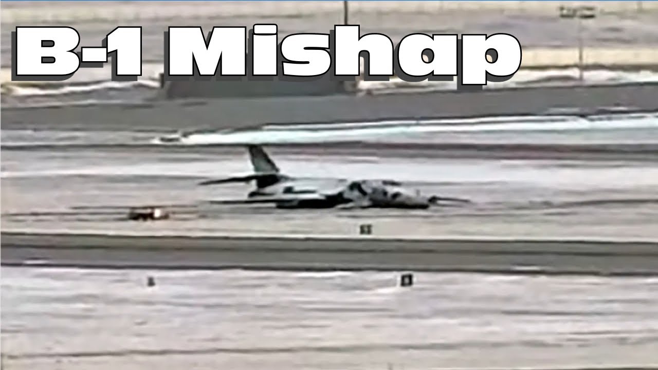 B-1 Crew Ejects Safely at Ellsworth AFB - YouTube