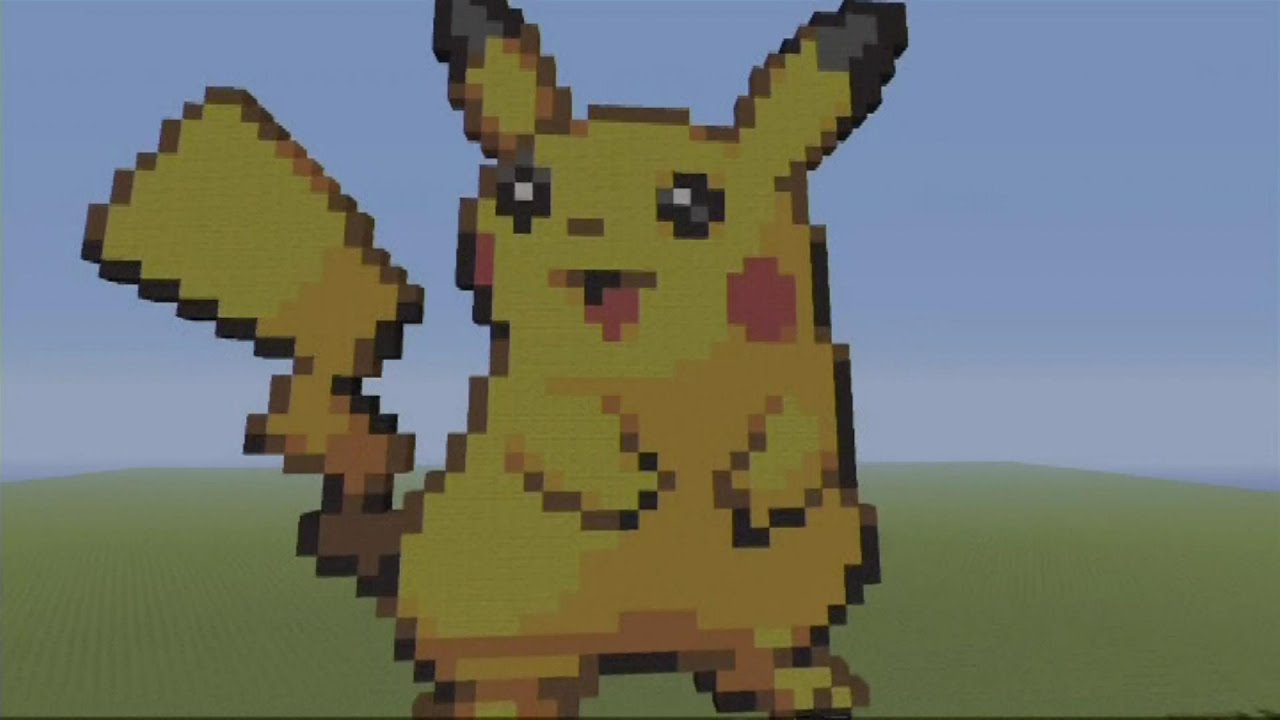 Minecraft Pixel Art Pokemon Pikachu