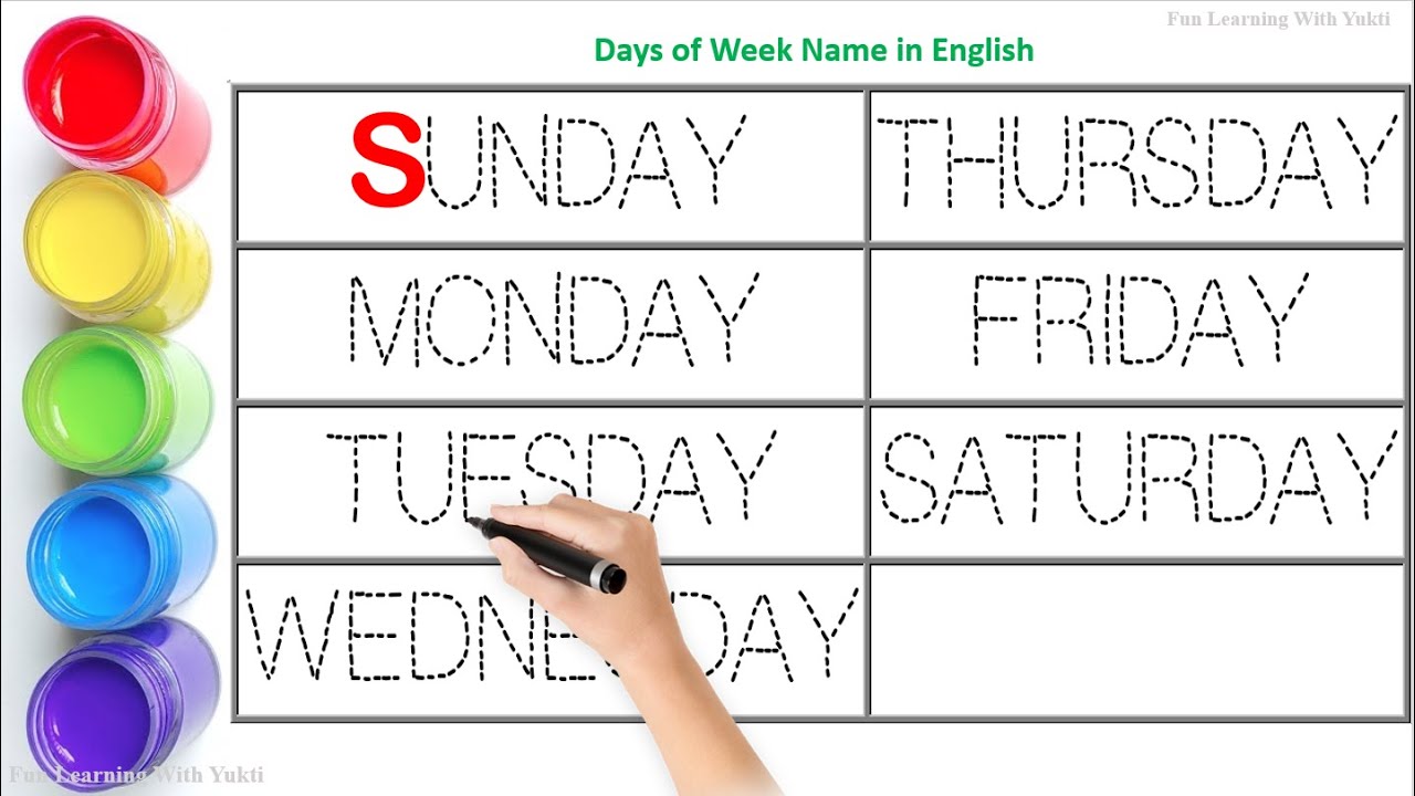 Sunday Monday Tuesday Wednesday Thursday Friday Saturday | Days of the ...