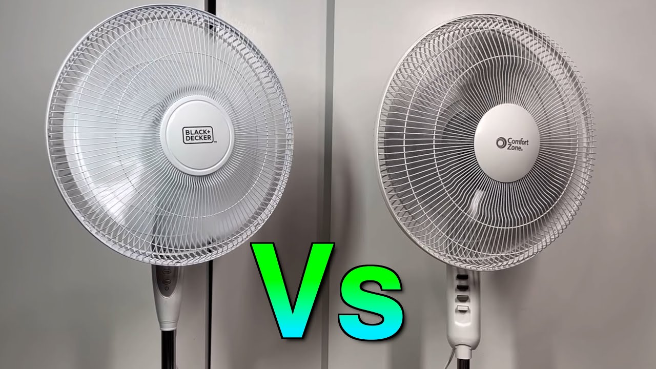 Oscillating 16 Inch Standing Fan Comparison - BLACK + DECKER Vs Comfort ...