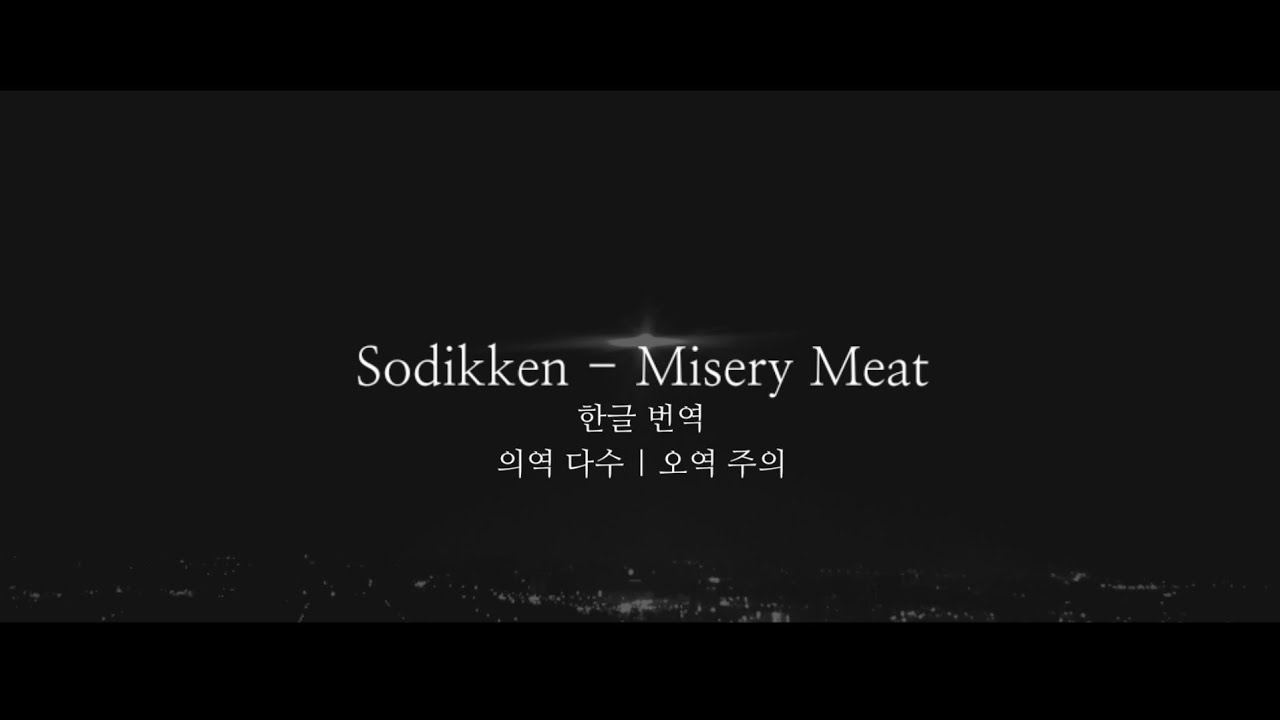 (한글 번역) Sodikken - Misery Meat - YouTube