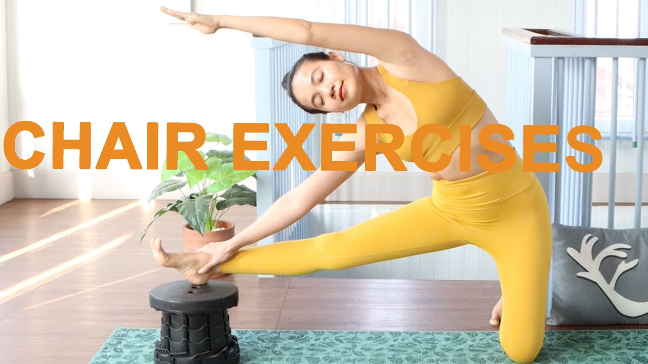 Chair exercises for full body stretching - YouTube