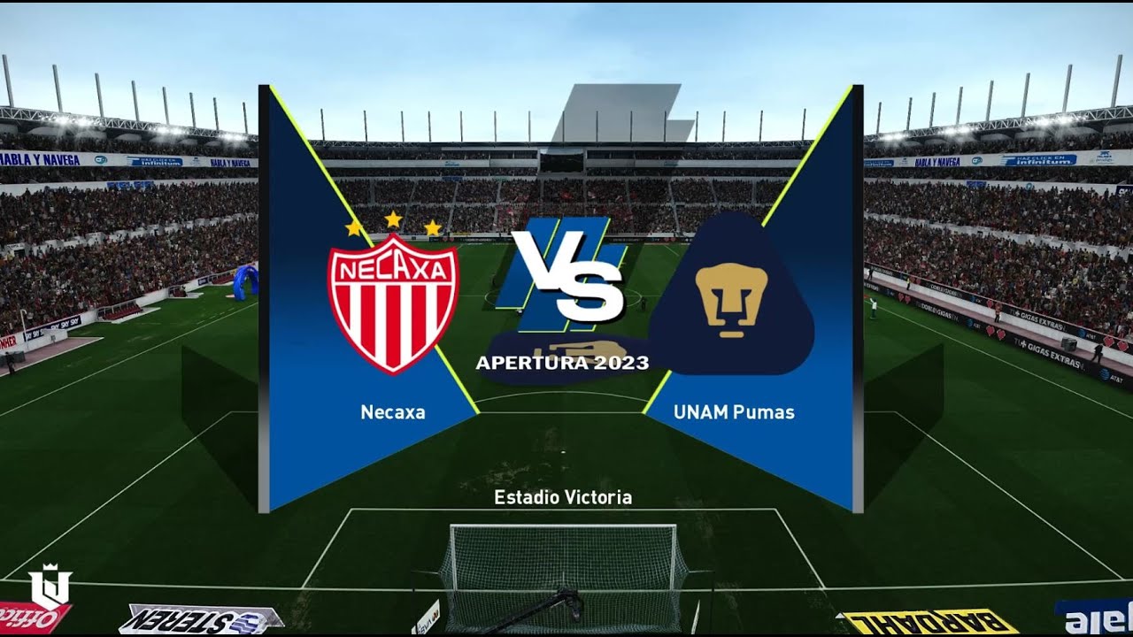 Necaxa vs Pumas Liga Mx 2024 Gameplay Pes 2021 - YouTube