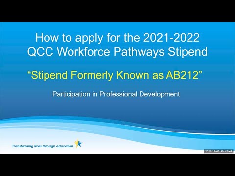 Tutorial How to Apply for the QCC Stipend Formerly AB212 - YouTube