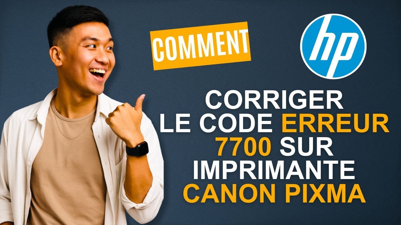 Corriger le code erreur 7700 sur imprimante canon pixma - YouTube