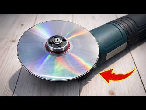 Neden patentli değil? Açılı taşlama makinesine bir kompakt disk takın ve hayrete düşeceksiniz!