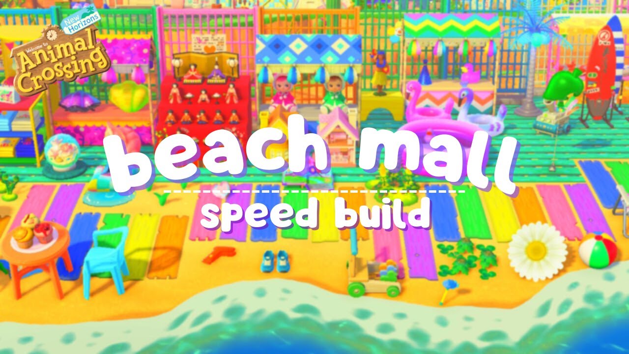 kidcore boardwalk speed build!! | beach decorating #1 | animal crossing ...