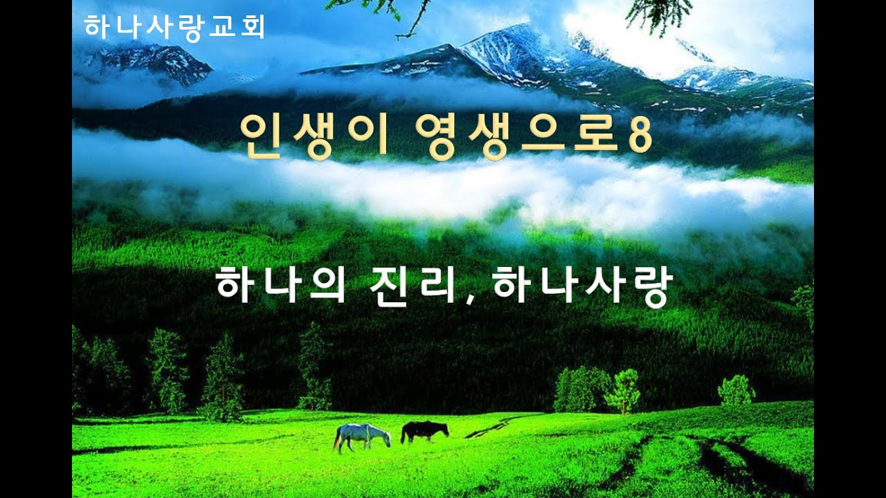 인생이 영생으로 8 하나의 진리 하나사랑 Youtube