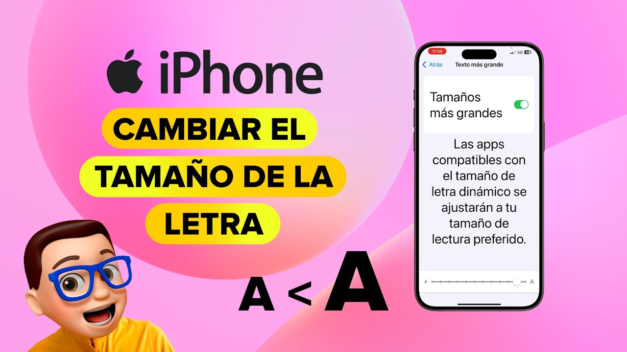 Cómo CAMBIAR el TAMAÑO de la LETRA en el iPhone | iOS 🔍 - YouTube