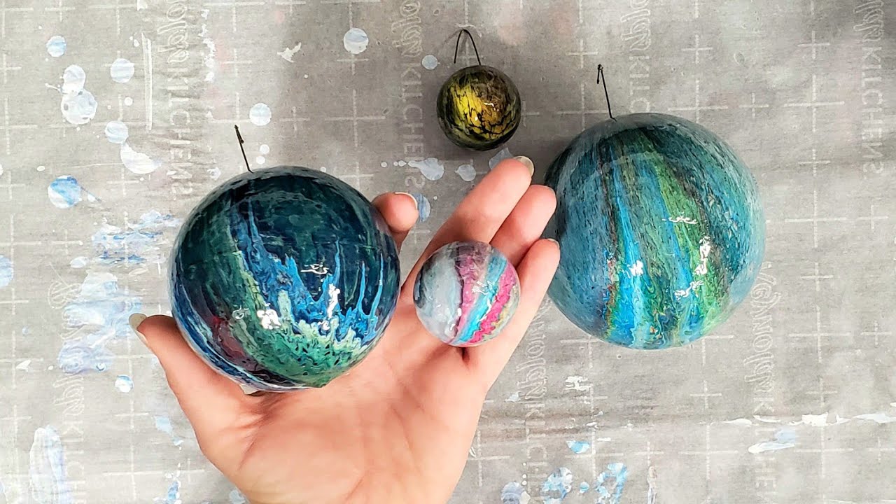 Styrofoam ball ornaments! - YouTube