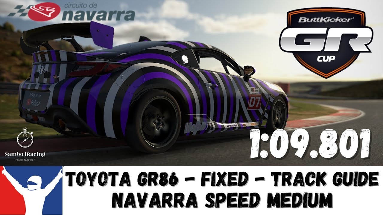 iRacing Toyota GR86 Fixed - Navarra Speed Medium - Track Guide - 1:09 ...
