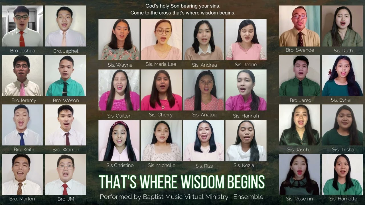 That's Where Wisdom Begins | Baptist Music Virtual Ministry | Ensemble ...