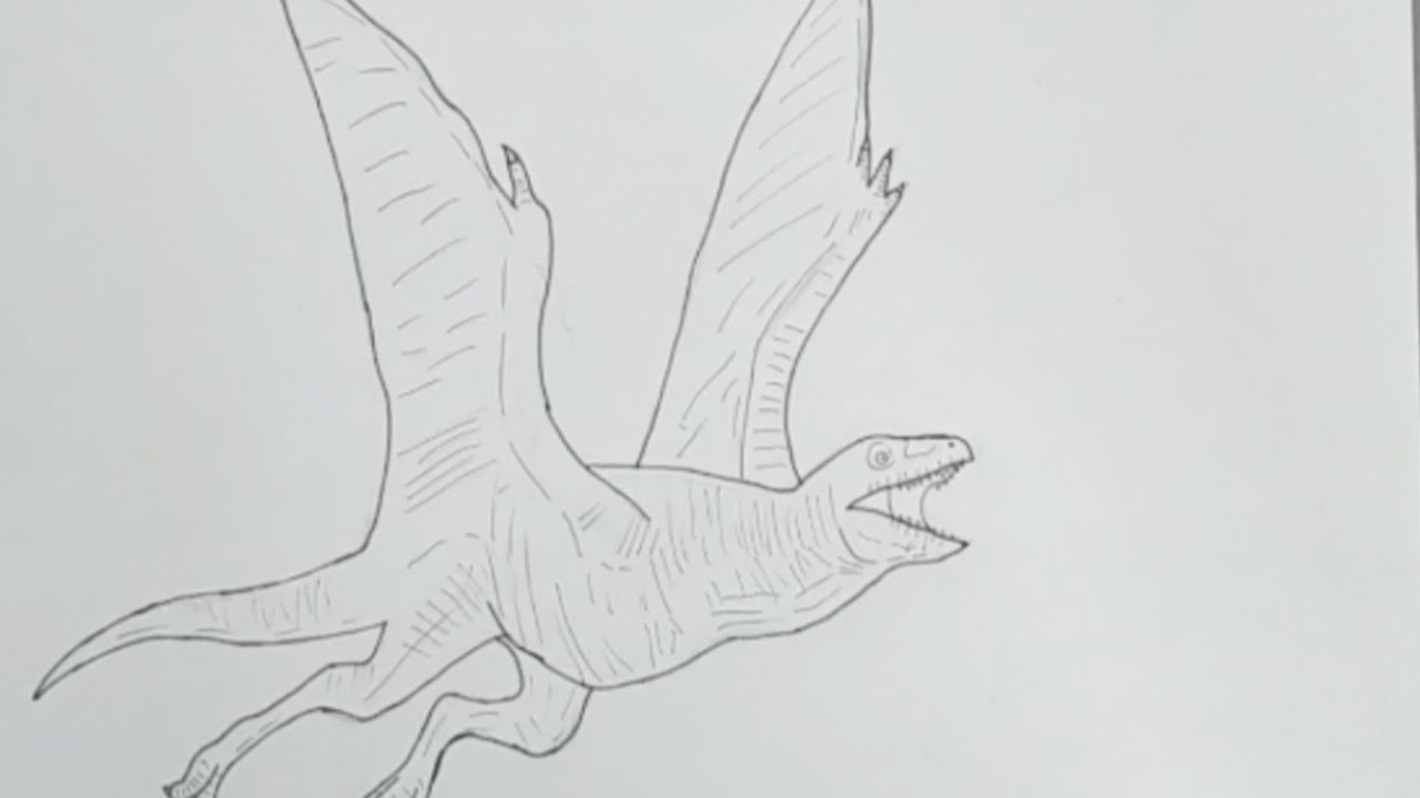 Drawing a Mutadon from Jurassic World Rebirth | DDRAW - YouTube