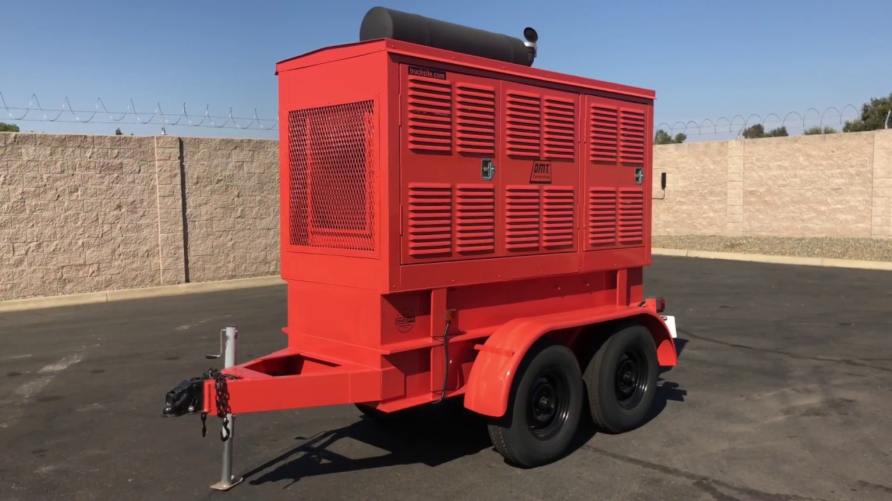 DMT Corporation 100kW Trailer Mounted Diesel Generator For Sale - YouTube