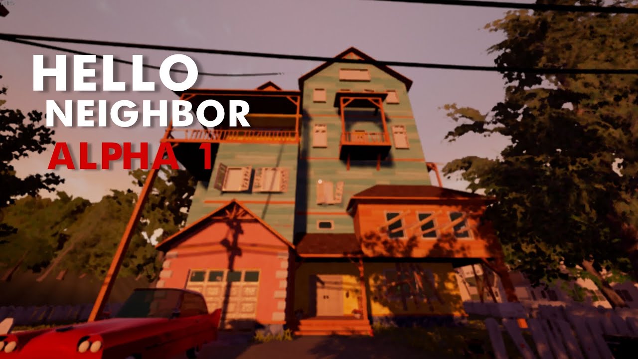 Playing original hello neighbor alpha 1 on mobile - YouTube