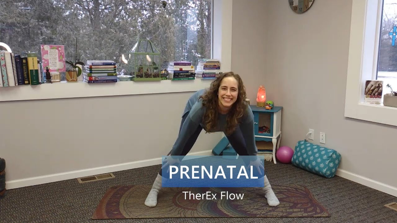 Prenatal (and low back instability) TherEx Flow - YouTube