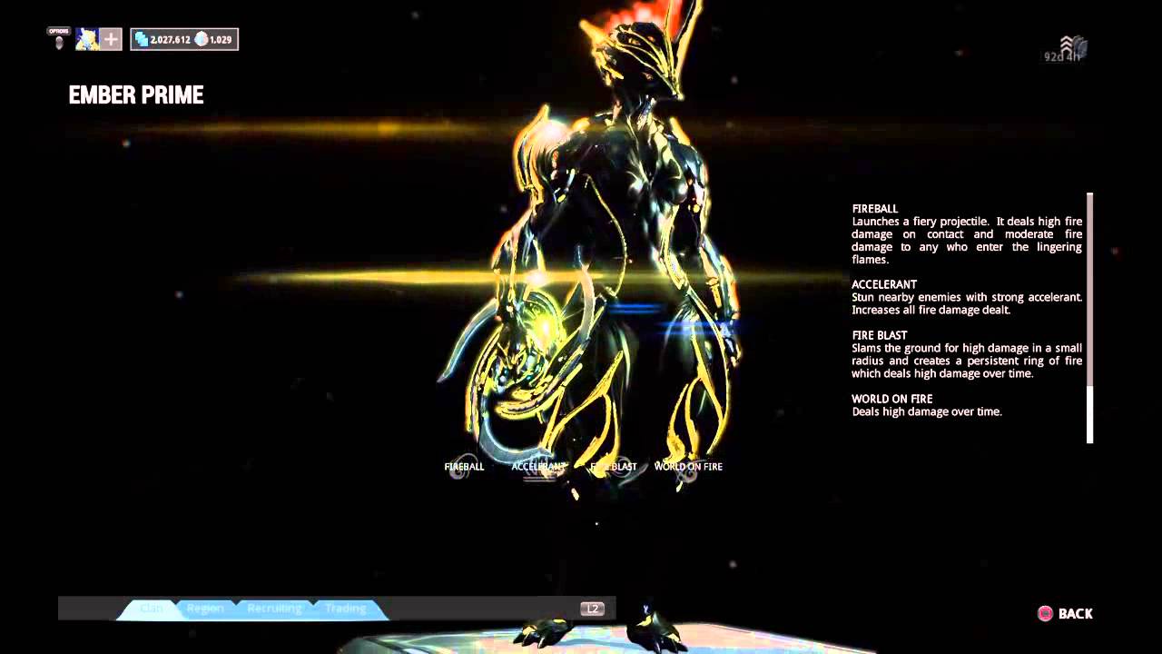 Warframe Model Showcase: Ember Prime - YouTube