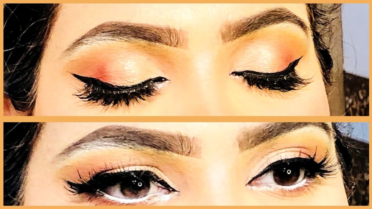 Eye Makeup Tutorial/ Peachy Eye Makeup Tutorial/ Soft Glam Eye Makeup ...