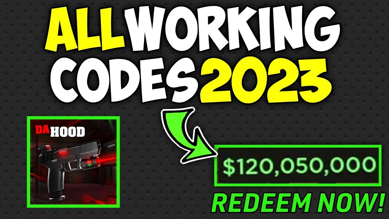 LATEST🎁 Da Hood Codes 2023 - Roblox Da Hood Codes 2023 - Codes For Da ...