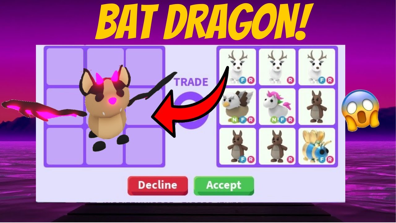 WHAT PEOPLE TRADE FOR *MEGA NEON* BAT DRAGON IN ADOPT ME!! - YouTube
