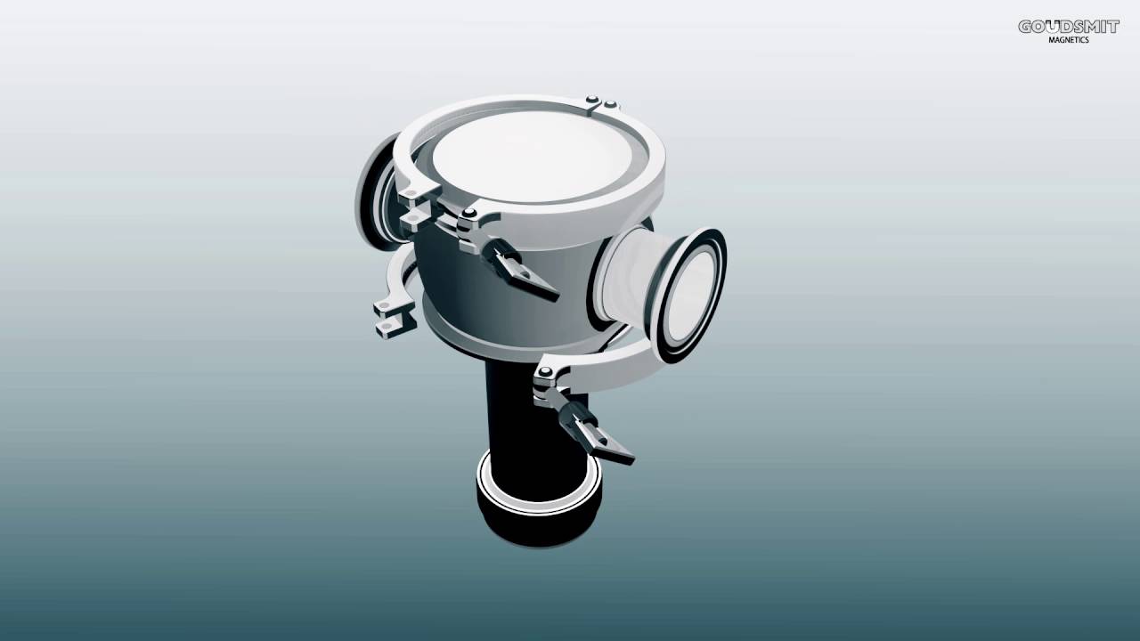 Goudsmit EHEDG magnetic filter - clean-in-place installations - YouTube