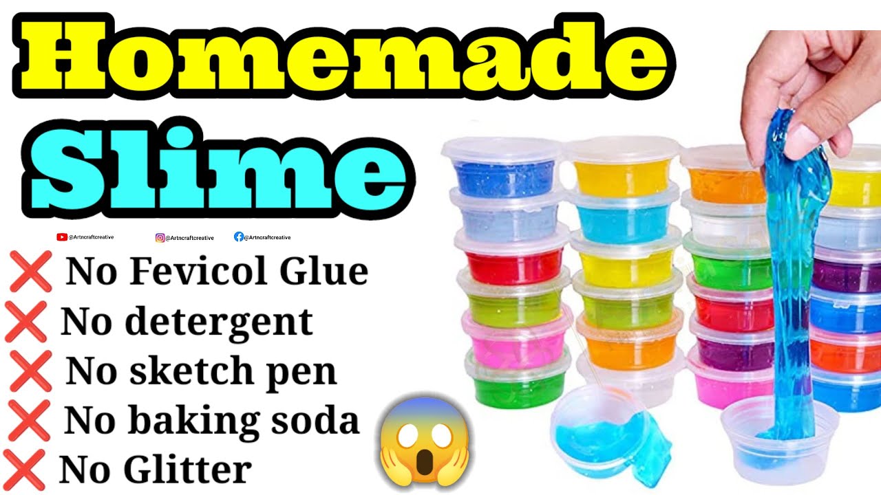 Homemade Slime | How to make Slime at Home | DlY Slime - YouTube