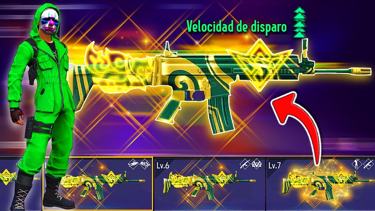 Consigo la nueva "SCAR" mas Potente de FREE FIRE - YouTube