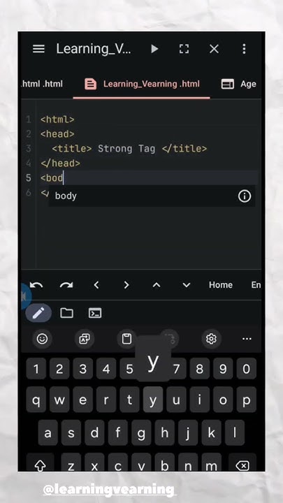 Strong Tag In Html Webcode Webdesign Python Webcoding Css Webdevelopment Youtube