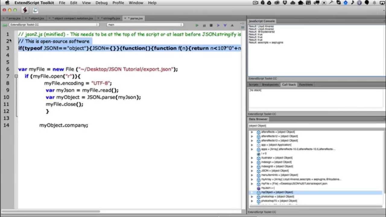 After Effects Scripting JSON Tutorial - YouTube